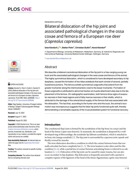Pdf Bilateral Dislocation Of The Hip Joint And Associated
