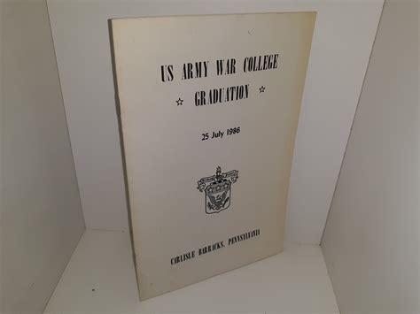 Us Army War College Graduation 25 July 1986 Carlisle Barracks