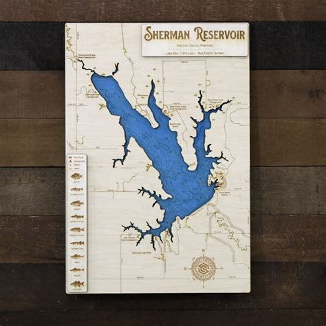 Sherman Ne Map Etsy