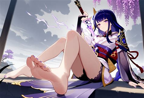 Raiden Shogun Feet Foot Footfetish Animefeet Soles Toes Aiart