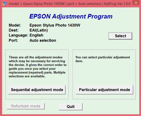 Buy Adjustment Program Epson Artisan 1430 1430w Cheap Choose From