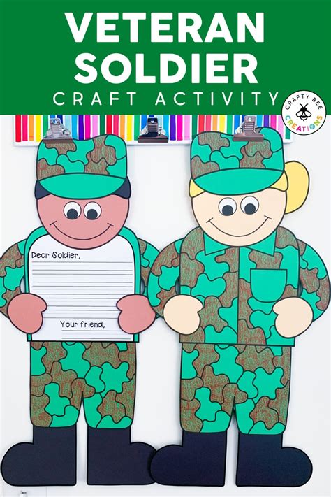 Simple Veterans Day Craft And Letter To A Soldier Crafty Bee Creations