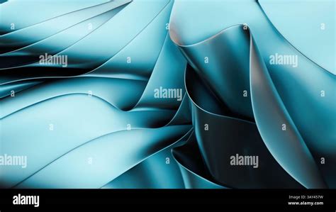 A Fluid Abstract Design With Smooth Flowing Curves In Metallic Blue Tones In 3d The Image