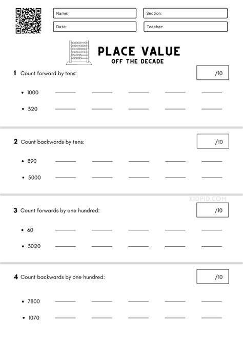 Printable Place Value Worksheets For 3rd Grade