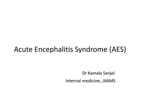 Acute Encephalitis And Japanese Encephalitis Pptx