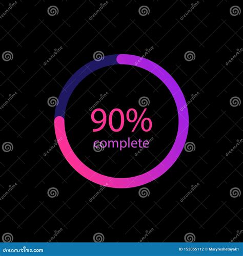 Percent Loader Round Progress Bar For Upload And Download Application Ui Circle Indicator With