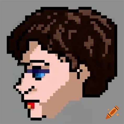 Detailed Side Profile Portrait In Pixel Art Of A Female On Craiyon