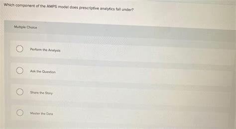 Solved Which Component Of The Amps Model Does Prescriptive