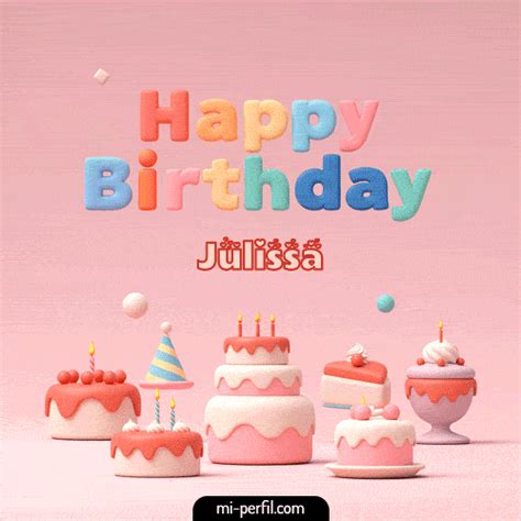 🎂 Happy Birthday Ii Julissa Tarjetas  Online