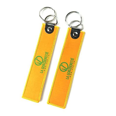 Export Fabric Embroidery Keychain Patch With Custom Logo