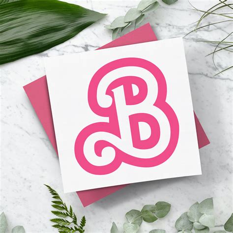 Barbie B Logo Barbie™ B And Silhouette Pressed Sugars 12 Count