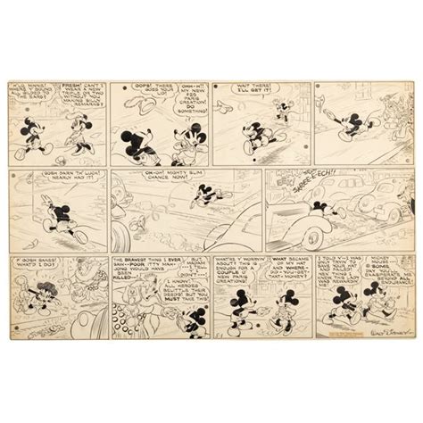 A 1938 Mickey Mouse Sunday Strip By Floyd Gottfredson