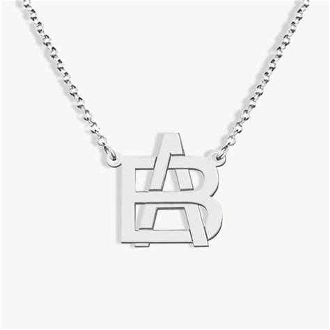 Personalized Overlapping Initials Necklace