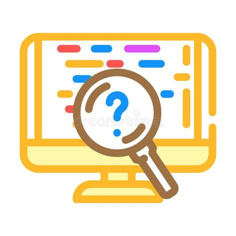 Code Review Software Color Icon Vector Illustration Stock Vector Illustration Of People
