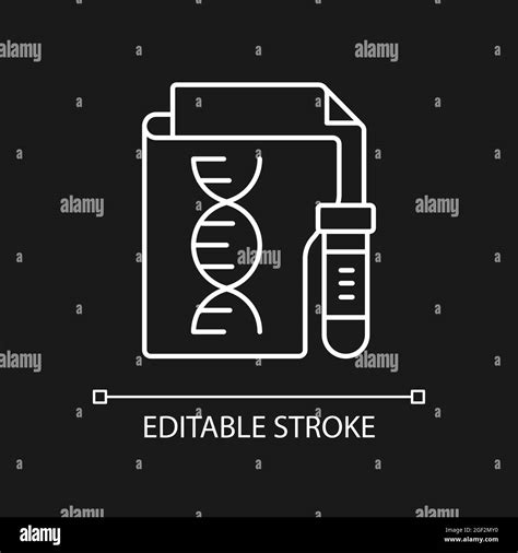 Genetic Information Privacy White Linear Icon For Dark Theme Stock Vector Image And Art Alamy
