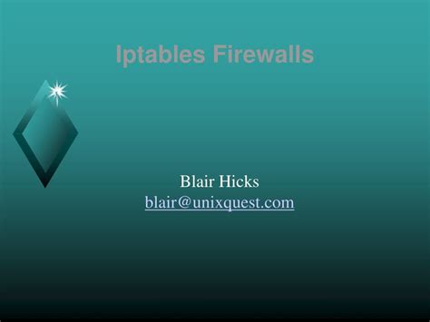 PPT Iptables Firewalls PowerPoint Presentation Free Download ID 3696831