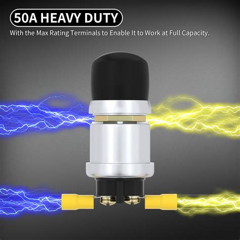 50a Waterproof Heavy Duty Momentary Engine Start Push Button Switch Fo
