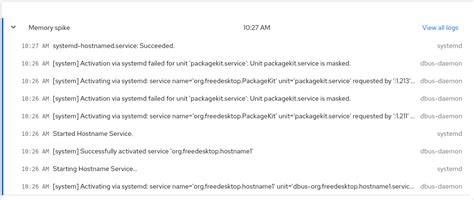 Metrics No Logs Found When Expanding Logs From A Spike · Issue 16496 · Cockpit Project