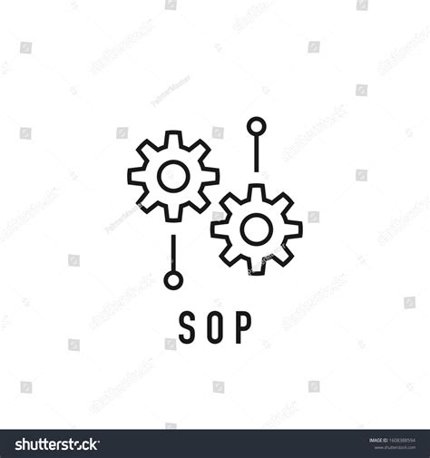 Sop Standard Operating Procedure Icon On Stock Vector Royalty Free