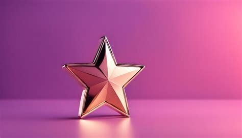 Premium Ai Image Small 3d Star Trophy Award Statuette With Shadow