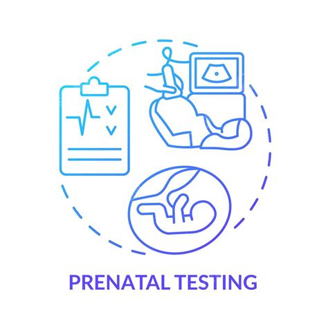 Prenatal Testing Blue Gradient Concept Icon Illustration Complex Color Vector Illustration