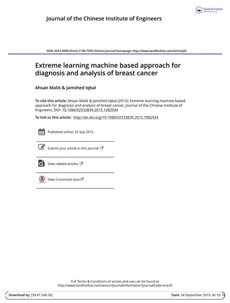 pdf extreme learning machine based approach for diagnosis and