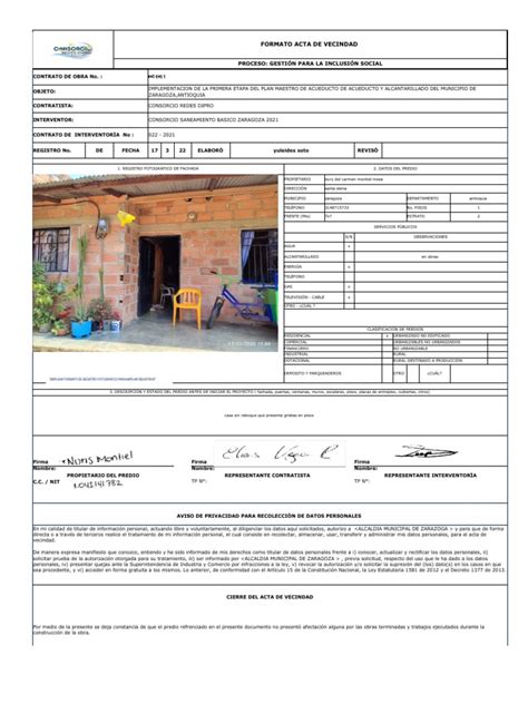 Acta De Vecindad Pdf