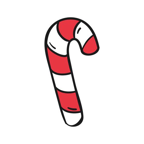 Vector Christmas Candy Canes Drawing Isolated On White Background 42346197 Vector Art At Vecteezy