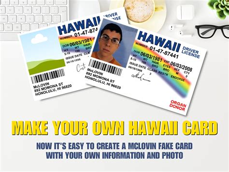 100 Personalized Mc Lovin Id Card Custom Superbad Mclovin Id Card Mclovin Drivers License