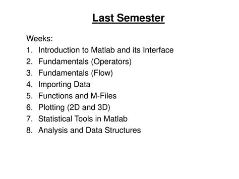 Ppt Matlab Beginner Training Session Review Introduction To Matlab For Graduate Research