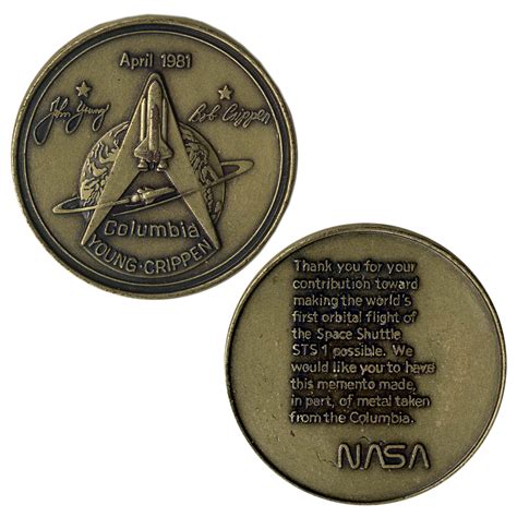 Nasa Manned Mission Us Silver Coin 100