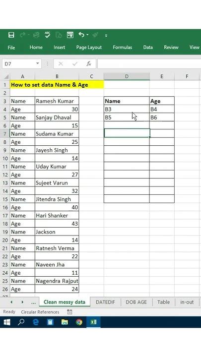 how to clean messy data in excel shorts youtube