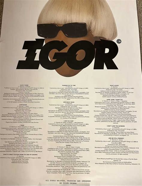 Tyler The Creator Tyler The Creator Igor Poster Gem