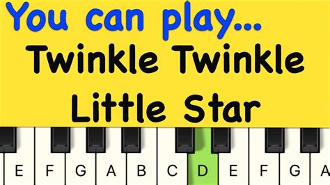 Twinkle Twinkle Little Star Really Easy Piano Tutorial Super Easy
