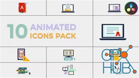DaVinci Resolve Template Education Icons Pack For DaVinci Resolve