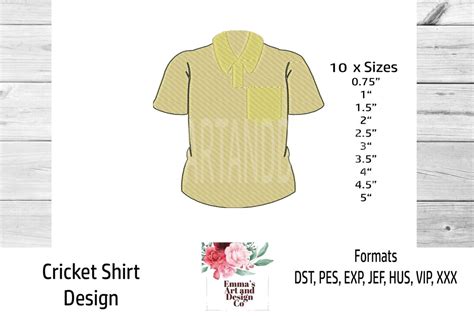 Cricket Shirt Machine Embroidery Design Cricket Design Cricket T