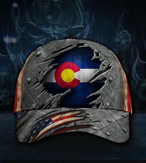 Colorado State Flag Hat 3d Printed American Vintage Hat Proud Colorado