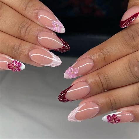 Spring Nails Almond Acrylic Nails Designs Pink Nails Short Acrylic