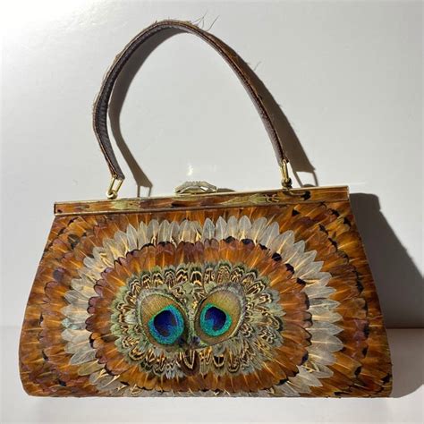 Peacock Feather Bag Etsy Uk