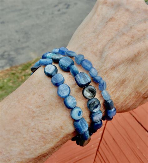 Blue Kyanite Nugget Bracelet Moon Soul Magic