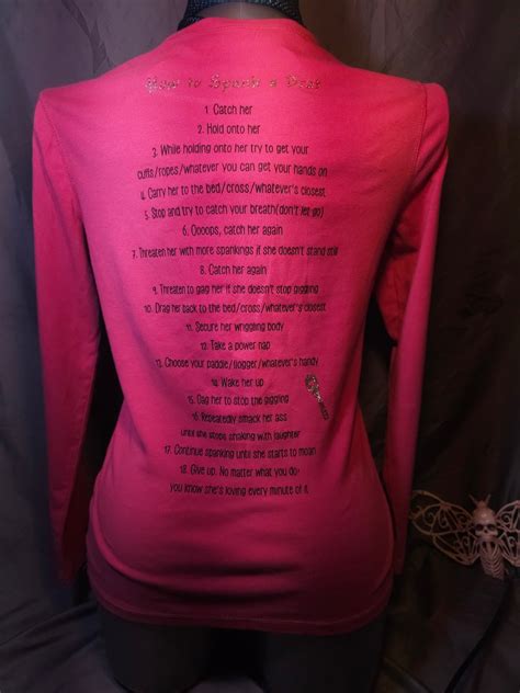 Long Sleeve Bdsm Shirt How To Spank A Brat Step By Step Etsy Uk