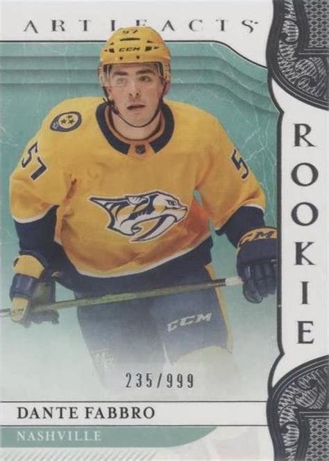 2019 20 Upper Deck Artifacts Rookies Dante Fabbro 166 999 Rc For Sale Online Ebay
