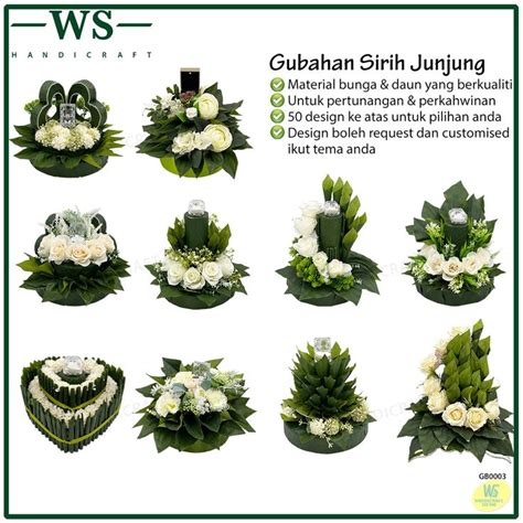 Gubahan Sirih Junjung Bekas Cincin Artificial Gubahan Hantaran