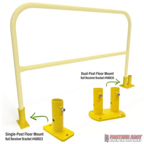 Shop Safety Rail Company Floor Mount Guardrail Post Receivers For Removable Safety Rails