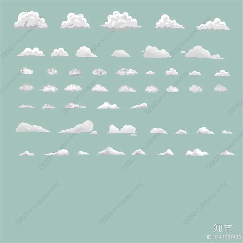 Psd免抠手绘云朵下载【id1141567406】undefined