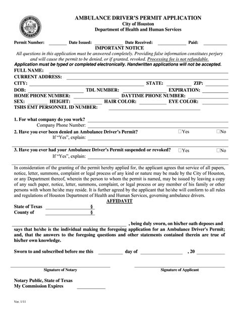 City Of Houston Ambulance Permit Fill Out And Sign Online Dochub