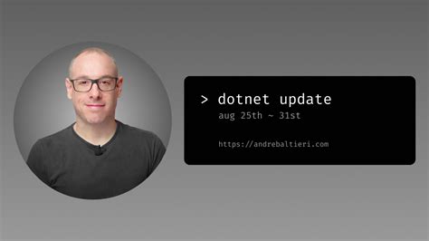 Dotnet Update Aug 25th ~ 31st