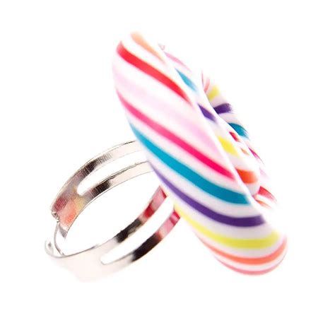 Neon Swirl Candy Adjustable Ring Candy Store