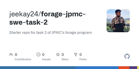 GitHub Jeekay Forage Jpmc Swe Task Starter Repo For Task Of JPMC S Forage Program