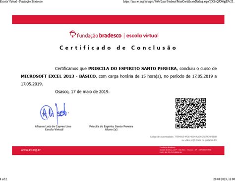 Certificado Excel Básico Pdf